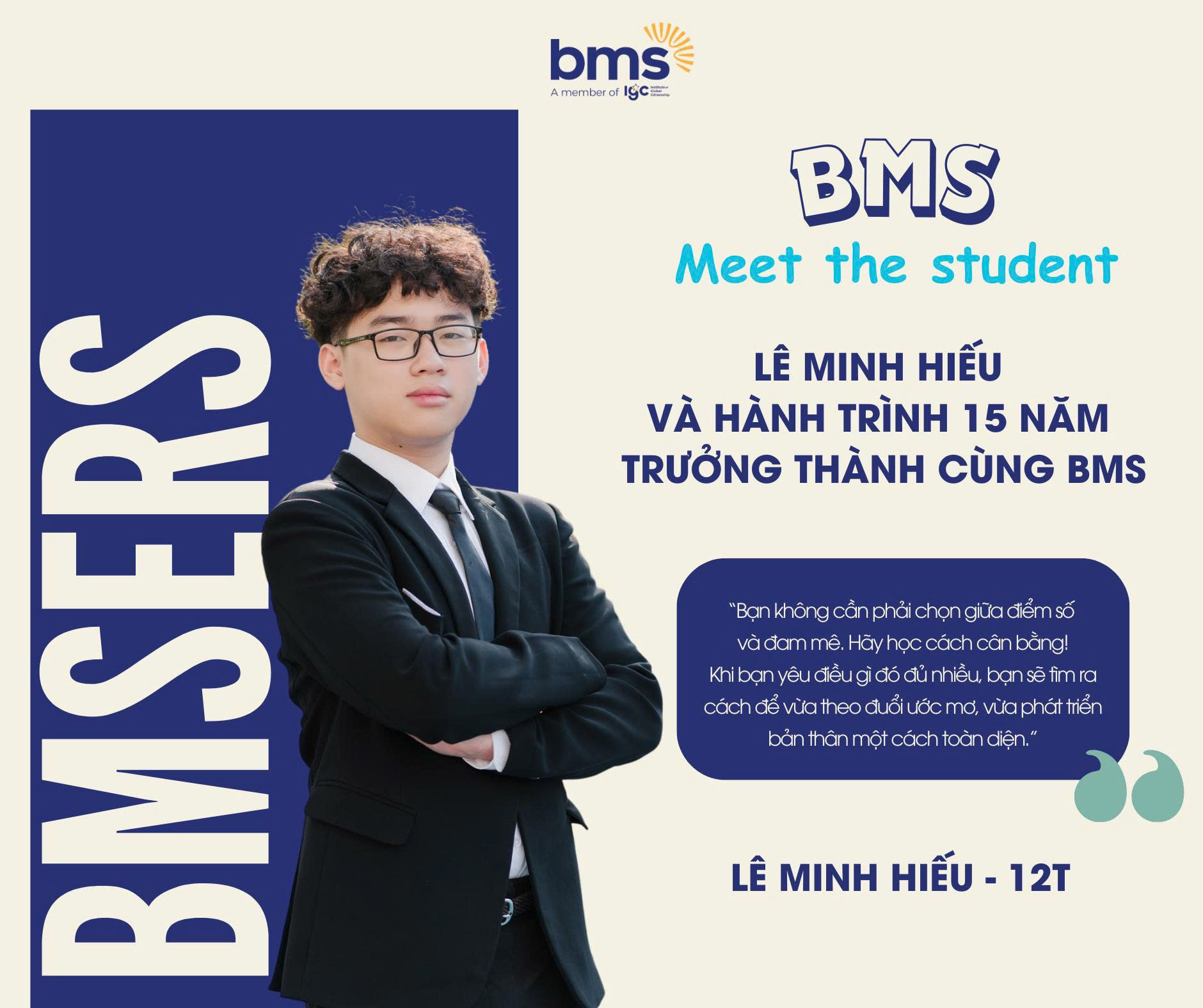 Lê Minh Hiếu: Hành trình 15 năm trưởng thành cùng BMS - Ban Mai School